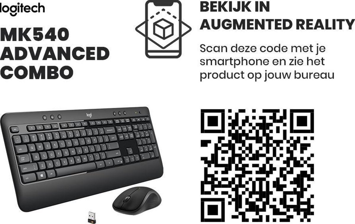Logitech MK540 Full-Size Draadloze Advanced Combo Columbus Store