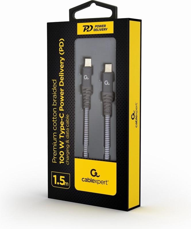 CablExpert 100W USB-C Power Delivery (PD) premium 1.5M -2